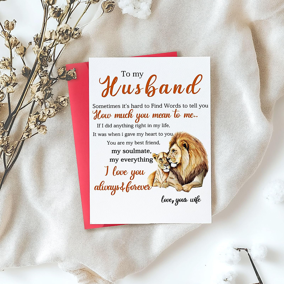 ACHICGIRL Romantic Birthday Gift for Husband, Unique Sweet Birthday Card from Wife, Thank You Husband Birthday Card, Happy Birthday To My Husband