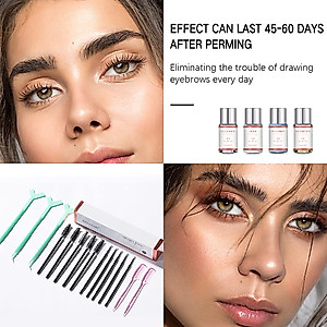 Ibcccndc Brow Lamination Kit Professional Starter Kit Perfect Full Fluffy Sculpt Brows Suitable for Salon Home Use | Eyebrow Brush And Eyelash Micro Brushes Added
