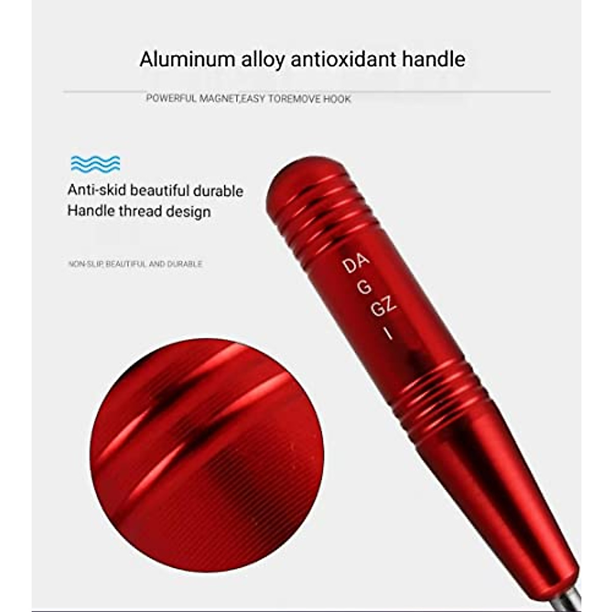 shuwen 5Pieces Fish Hook Remover Tool Metal Hook Remover Extractor Fish Hook Disconnect Device Fish Hook Detacher Fishing Tool Kit Fishing Accessory for Saltwater Freshwater-red