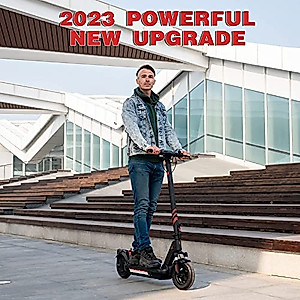 RCB Electric Scooter Adults, Double Shock Absorption, 500W Motor &18 MPH Portable Folding Commuting Electric Scooter Adults 20-25 Miles Long Range & 10" Inner Honeycomb Tires