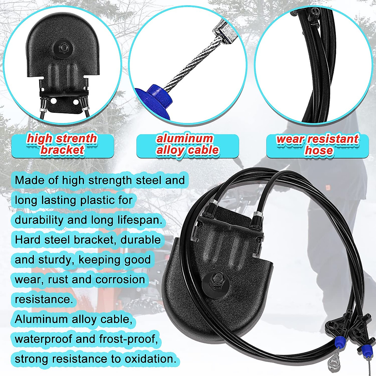 johntruck Rotator Cable Assy for Husqvarna ST224 ST224P ST227P ST230P ST324 ST327 ST330 & Poulan PR241 PR242 PR271 PR300, Replace for 581680302 581680301