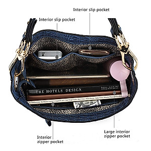 MKF Set Hobo Bag for Women & Wristlet Wallet – PU Leather Designer Handbag Purse – Shoulder Strap Lady Fashion, Beige Cognac