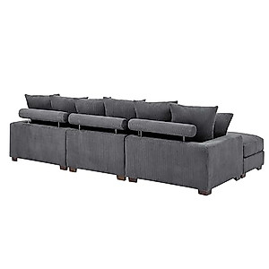 Oadeer Home Modular Sectional, Dark Gray