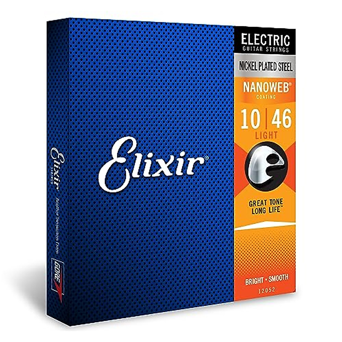 Elixir Strings, Electric Guitar Strings, Nickel Plated Steel with NANOWEB Coating, Longest-Lasting Bright Tone with Comfortable Feel, 6 String Set, Light 10-46