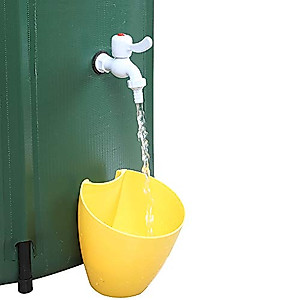 VINGLI 100 Gallon Collapsible Rain Barrel, Portable Water Storage Tank, Rainwater Collection System Downspout, Water Catcher Container with Filter Spigot Overflow Kit
