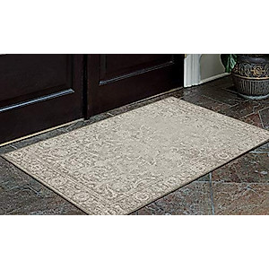 Brumlow MILLS Georgiana Traditional Distressed Floral Print Pattern Home Indoor Area Rug for Living Room Decor, Dining, Kitchen Rug, or Bedroom Mat, 30" x 46", Neutral