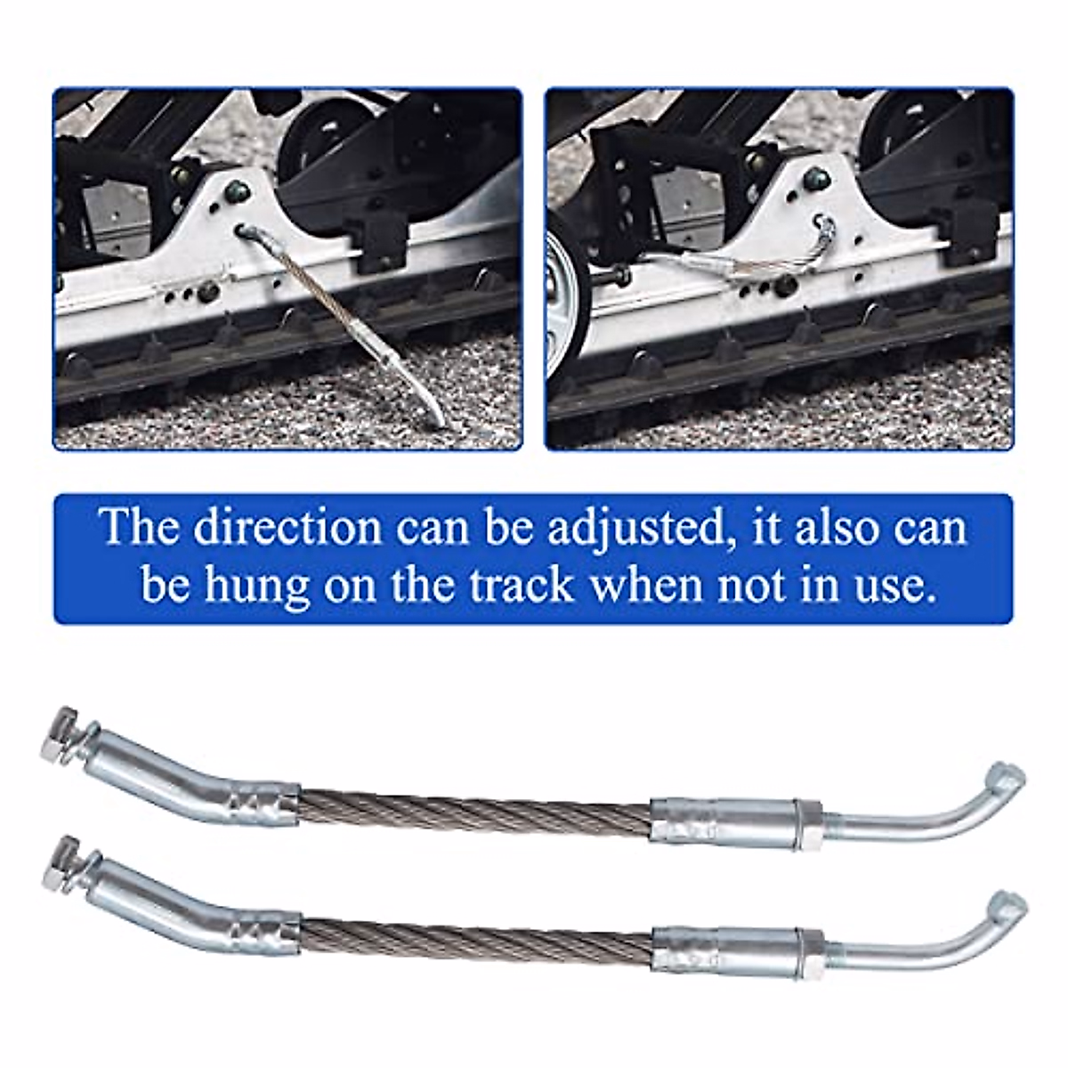 Ice Scratchers Kit Compatible with All Reverse and Non-Reverse Gear Equipped Snowmobiles,Recommend for track heights 2-1/2"