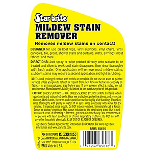 STAR BRITE Mold Stain & Mildew Stain Remover + Cleaner – Lifts Dirt & Removes Mildew Stains on Contact - 22 OZ Spray, clear (085616SS)
