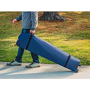 Monoprice 10 x 10 Feet Pop Up Canopy - Navy Blue, 500D Polyester Canopy Cover, UPF50+, Waterproof, for Backyard BBQs, Camping, Tailgate, Sporting Events, Beach - Pure Outdoor Collection, Large