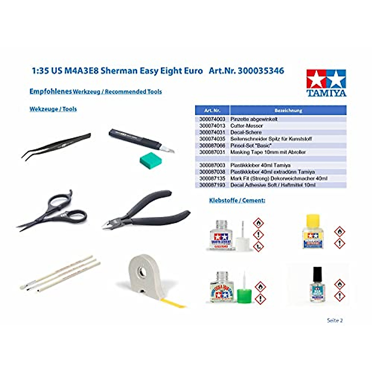 Tamiya 35346 1/35 US Medium Tank M4A3E8 Sherman Plastic Model Kit