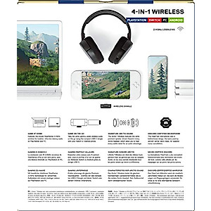 SteelSeries Arctis 1 Wireless Gaming Headset for Playstation – USB-C Wireless – Detachable ClearCast Microphone – for PS5, PS4, PC, Nintendo Switch, Android – Black
