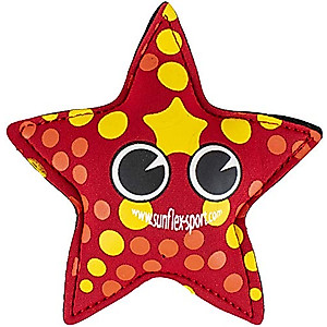 Sunflex Splash Puppies - Floating Neoprene Water Toy Set of Four That Includes 1 Starfish, 1 Turtle, 1 Fish, and 1 Seahorse - Waterproof and UV Resistant Pool Toy