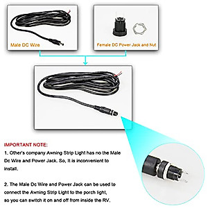 Seagenck RV Led Awning Party Light, Led Awning Strip Light for Camper Motorhome Travel Trailer Concession Stands Food Trucks, Light Up Canopy Area for BBQ Play Cards, 5m(16.4ft), Dc 12v, Blue