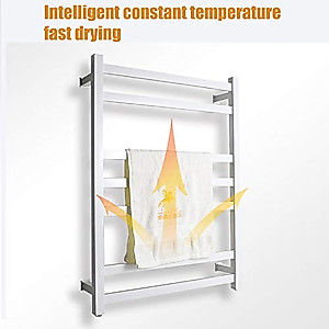 Bathroom Towel Warmer Electric Heated Towel Rack, Electric Heated Towel Rack, Wall-Mounted Towel Warmer with 15 Heated Bars, 304 Stainless Steel Heated Towel Rail Radiator, Bathroom Drying Rack, 1200X