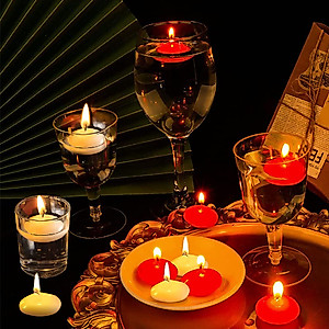Unscented Floating Candles for Centerpieces, 40PCS Floating Warm Tealights Candles for Wedding Valentine's Day Christmas Bachelorette Party for Home Kitchen Bathtub Dining Table Decorations