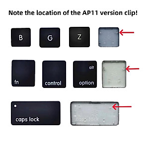 Replacement AP11 Versions US Keyboard Keycaps Keys,Full Set of US Replacement Keycaps QWERTY for MacBook Pro 13" / 15" A1425 A1502 A1398 2012-2015 Year for MacBook Air 13" A1369/A1466 2011-2017 Year