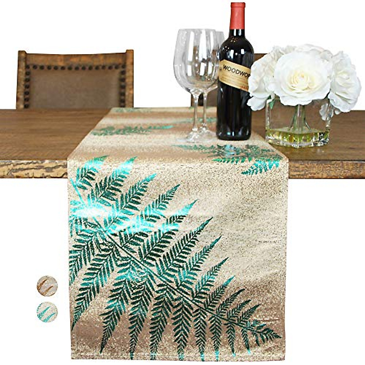 Gold Metallic Throw Pillow with Foil Leaf Design Case + Insert Gold Throw Pillow