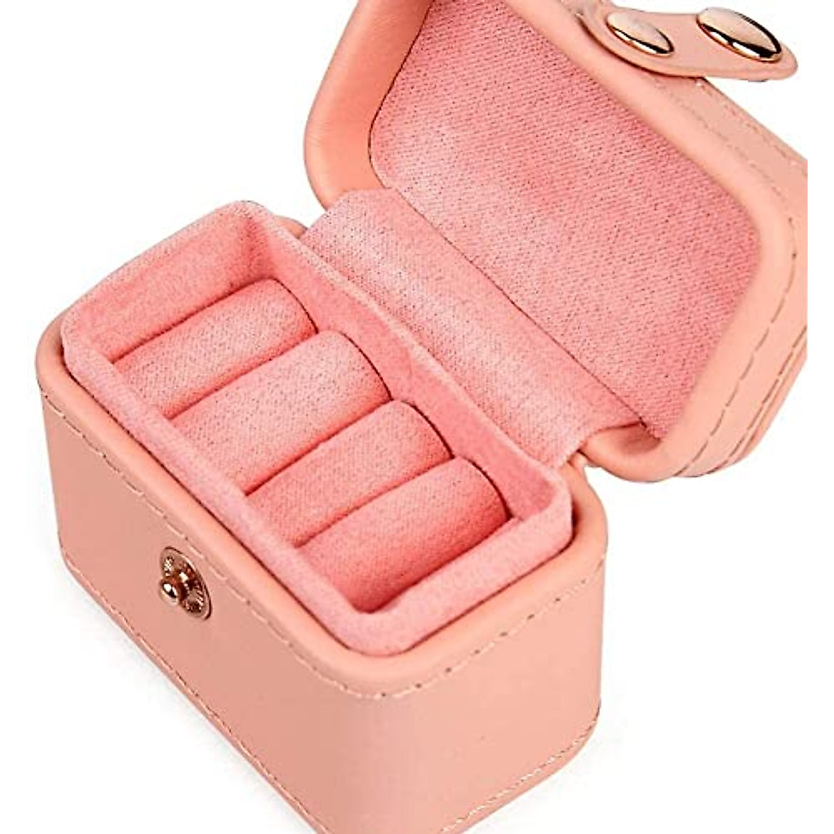 ZZYINH AN207 Portable Fresh Simple Ear Stud Jewlery Box Small Earrings Ring Multi-Function Jewelry Box Small Jewelry (Color : Pink)