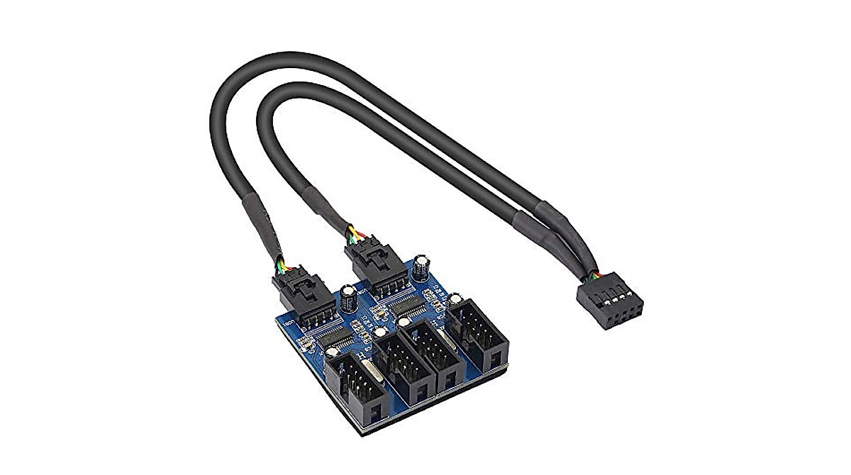 Motherboard USB 9 Pin Header Hub - Extend 1 to 4 Ports