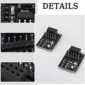 Black Socket Adapter Board for 8PIN NRF24L01 Wireless Module Pack of 5