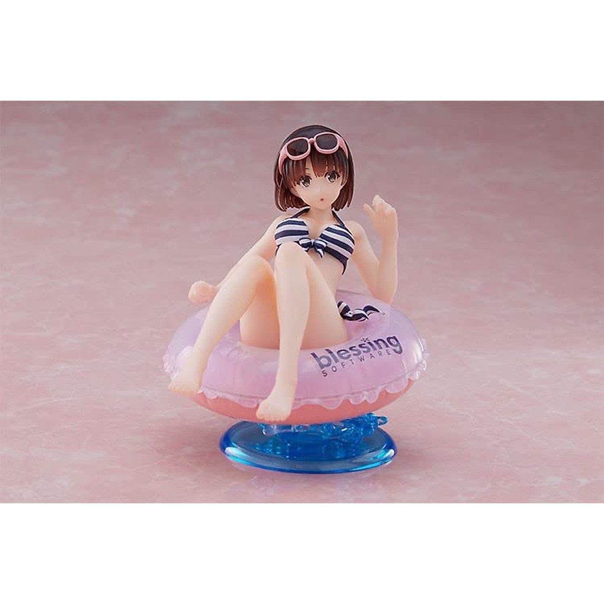 Figure, How to Raise A Boring Girlfriend, Pool Party, Katou Megumi, Anime Game Character, About 10cm High, Static Table Decoration, Room Decoration Model, Handmade Model