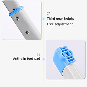 Articles for daily use Height-Adjustable Children’s Study Desk, Children’s Writing and Reading Desk with Drawers, Computer Desk, Student Desk and Chair Set (Blue)