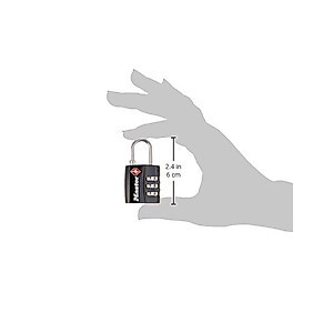 Master Lock 4680DBLK TSA-Approved Luggage Lock, 1-3/16-in. Wide, Black