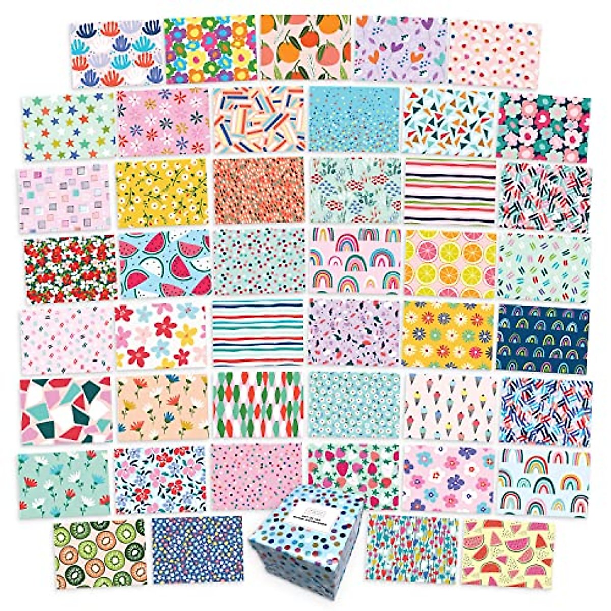 S&O Blank Cards for All Occasions in One Box Set - Blank Notecards with Envelopes for Handwritten Messages - All Occasion Cards Assortment Box with Envelopes - 100 Vibrant Notecards and Envelopes Set