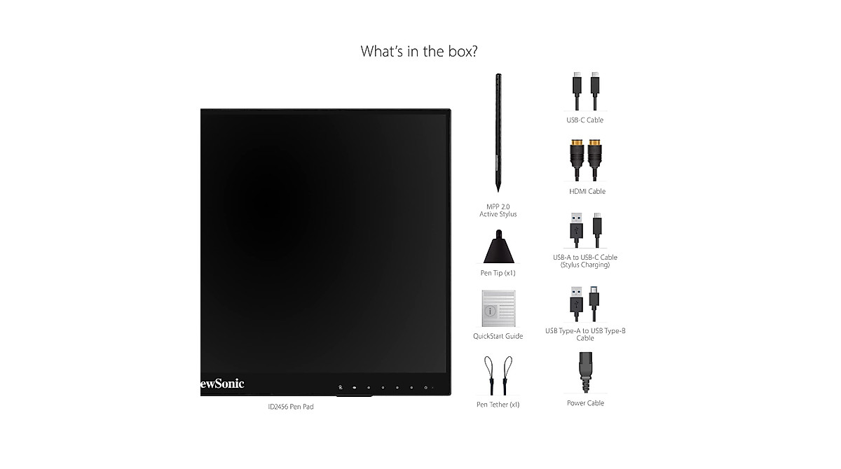 ViewSonic ID2456 24 Inch Touch Display Tablet with Active Stylus ...