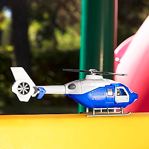 Driven by Battat – Micro 1/124 Scale – Helicopter Toy with Lights and Sound – Open-able Doors – Rescue Helicopter for Kids Age 3+