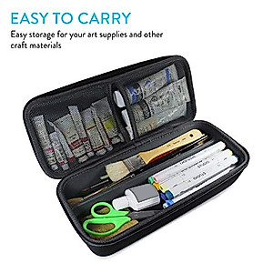 TUDIA EVA Empty Carrying Hard Storage Case Organiser for Art Supplies/Paint Brushes/Markers/Sketching Supplies with Hand Carry Handle [CASE ONLY]