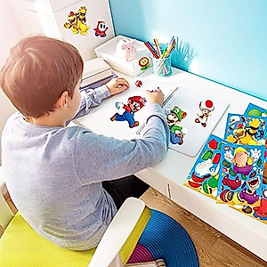 Video Game Make a Face Stickers Cute Funny Cartoon Brother Make Your Own Face Stickers for Kids Boys Girls Birthday Party Favors Goodie Bags Gifts Laptop Luggage Notebook Room Wall Reward Stickers