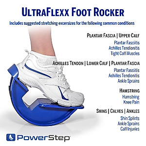 PowerStep UltraFlexx Foot Rocker, Foot and Calf Stretching, Pain Relief for Plantar Fasciitis, Achilles Tendonitis, Shin Splints, Increased Flexibility & Strength