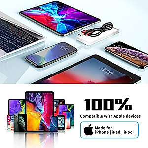 Ofuca iPhone Charger Cable 10FT, 3Pack 10FT/3M Lightning Cable Durable Nylon Braided Fast iPhone Charging Cable Cord Compatible with iPhone 11 Pro Max XS XR X 8 7 6 Plus 5, iPad, iOS