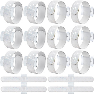 Relaxgiant 12 Pieces Slaplet Wristlets Wrist Corsage Bracelets Corsage Wristlet Band Floral Corsage Slaplets Wedding Bracelets DIY Wrist Corsages Accessories for Bridesmaid Bridal Shower Party Prom