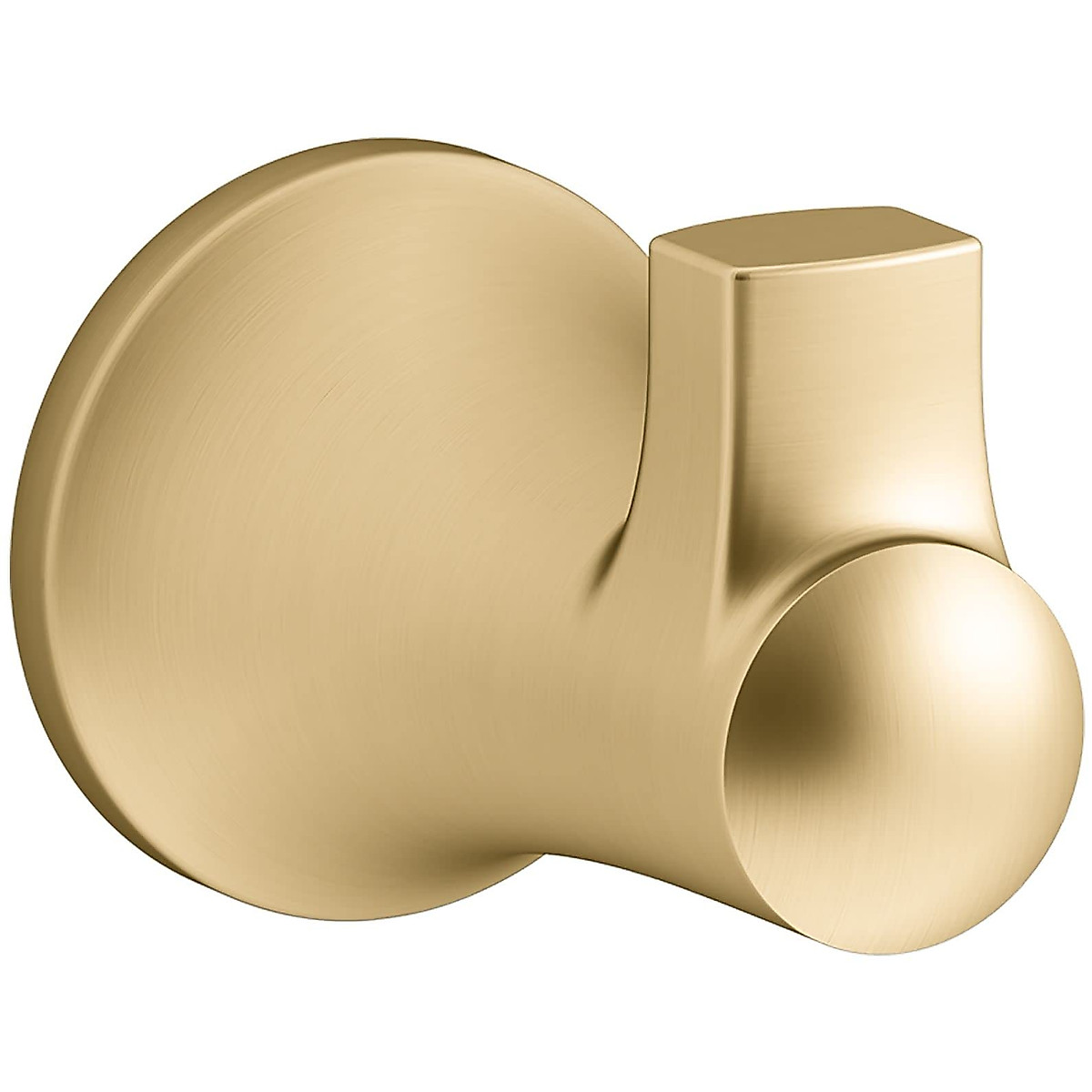 KOHLER K-21956 Tempered Single Robe Hook - Vibrant Brushed Moderne Brass