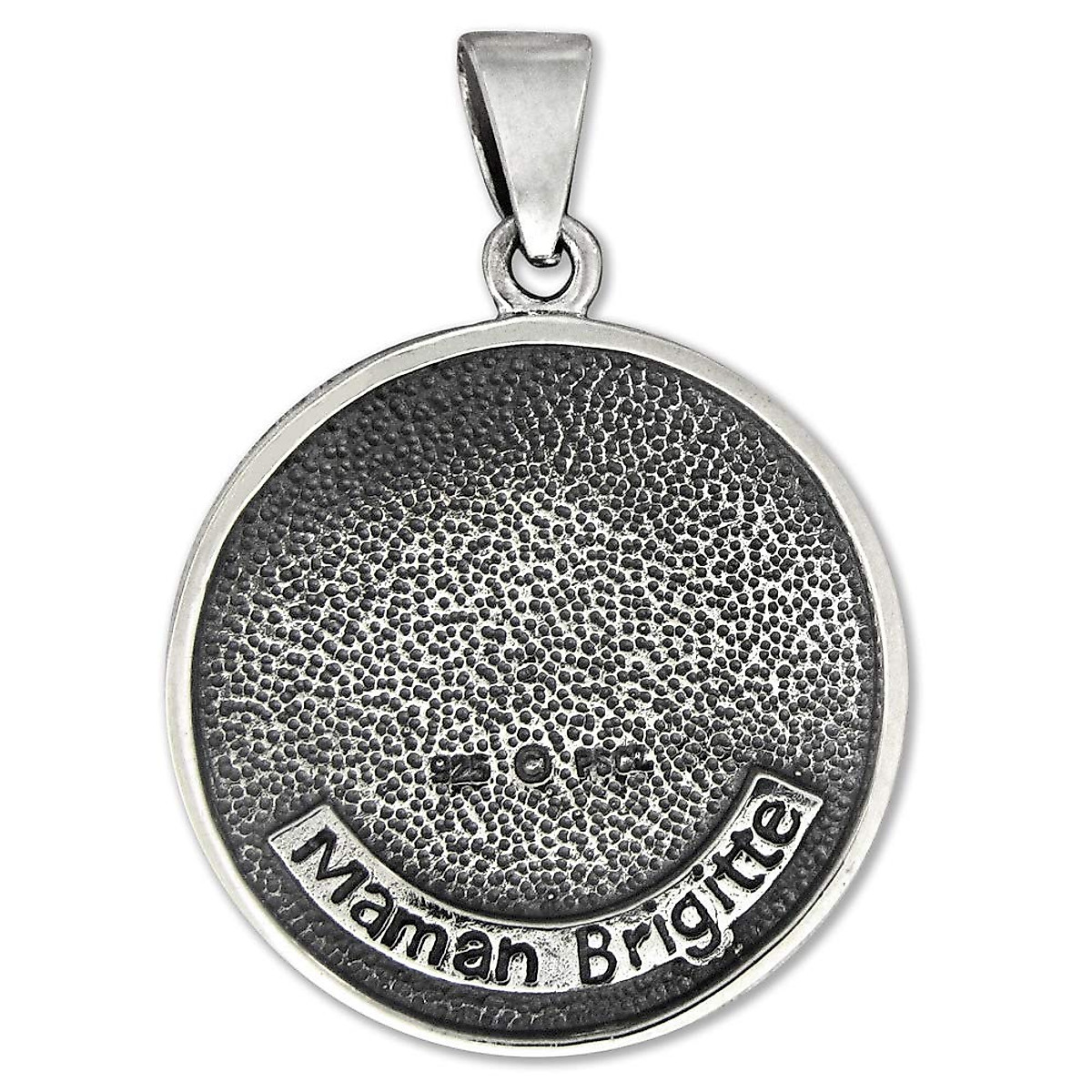 Moonlight Mysteries Sterling Silver Maman Brigitte Voodoo Loa Veve Symbol Pendant