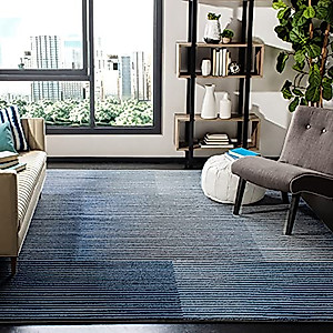 SAFAVIEH Galaxy Collection 8' x 10' Blue / Navy GAL115M Modern Non-Shedding Living Room Bedroom Dining Home Office Area Rug