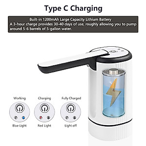 Selitofafa Drinking Water Dispenser - Water Cooler Dispenser - Portable Water Bottle Pump for Camping or Family and Office