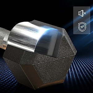 Soozier 2 x 12lbs Hex Dumbbell Set of 2, Rubber Weights Exercise Fitness Dumbbell with Non-Slip Handles, Anti-roll, for Women or Men Home Gym Workout