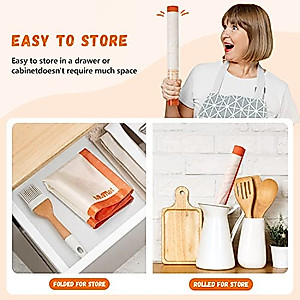 MMmat Silicone Pastry Mat, Extra Large Non-slip Silicone Baking Mat with Measurements, Counter Mat, Dough Rolling Mat, Fondant and Pie Crust Mat, (36 x 24 IN) 36'' By 24''