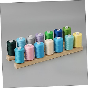 NUOBESTY Sewing Storage Rack Embroidery Thread Rack Thread Spool Rack Thread Storage Rack Thread Spinner Organizer Crochet Yarn Ball Holder Spool Holding Rack Horizontal Tool Wood