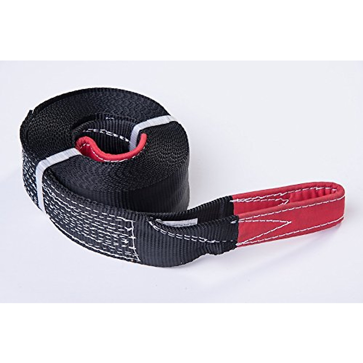 HiGear 3" X 30' Tow Strap 6.5 Ton 3 Inch X 30 Ft. Polyester Rope with 2 Loops 14,000lb Towing Recovery by Alfa Wheels (Black, 3in 30ft 3x30)