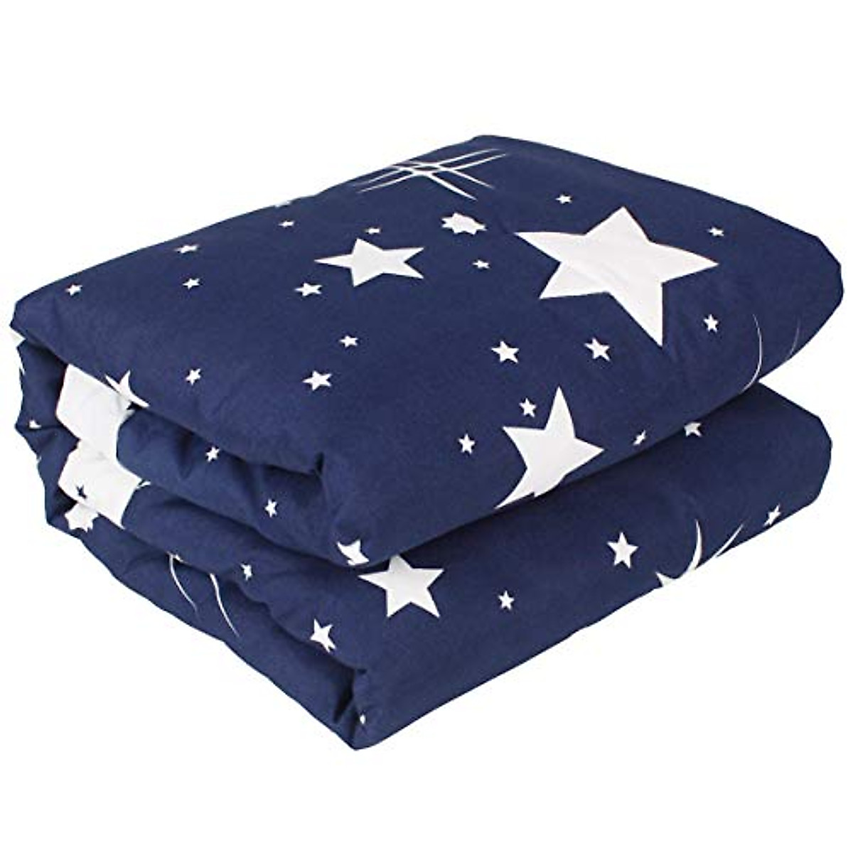 Belsden Ultra Soft Star Baby Comforter, Cozy Breathable Lightweight Crib Quilt for Boys Girls, 34" x 44" Nursery Bedding Baby Toddler Quilted Blanket, Duvet Insert, Space Star Navy Blue
