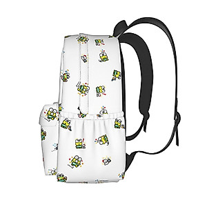 Cute Backpack for School, Funny Cartoon Lightweight Shoulders Backpacks Anime Daypack Kawaii Book Bag Novelty College Back Pack for Boys Girls Sports Travel Hiking Camping Work, 16.9 Inch Pattern-23