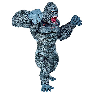 TwCare Giant King Kong vs Godzilla Attack Action Figure 11” Movie Series Fight Mode Gorilla Ape Solid Wild, Travel Bag
