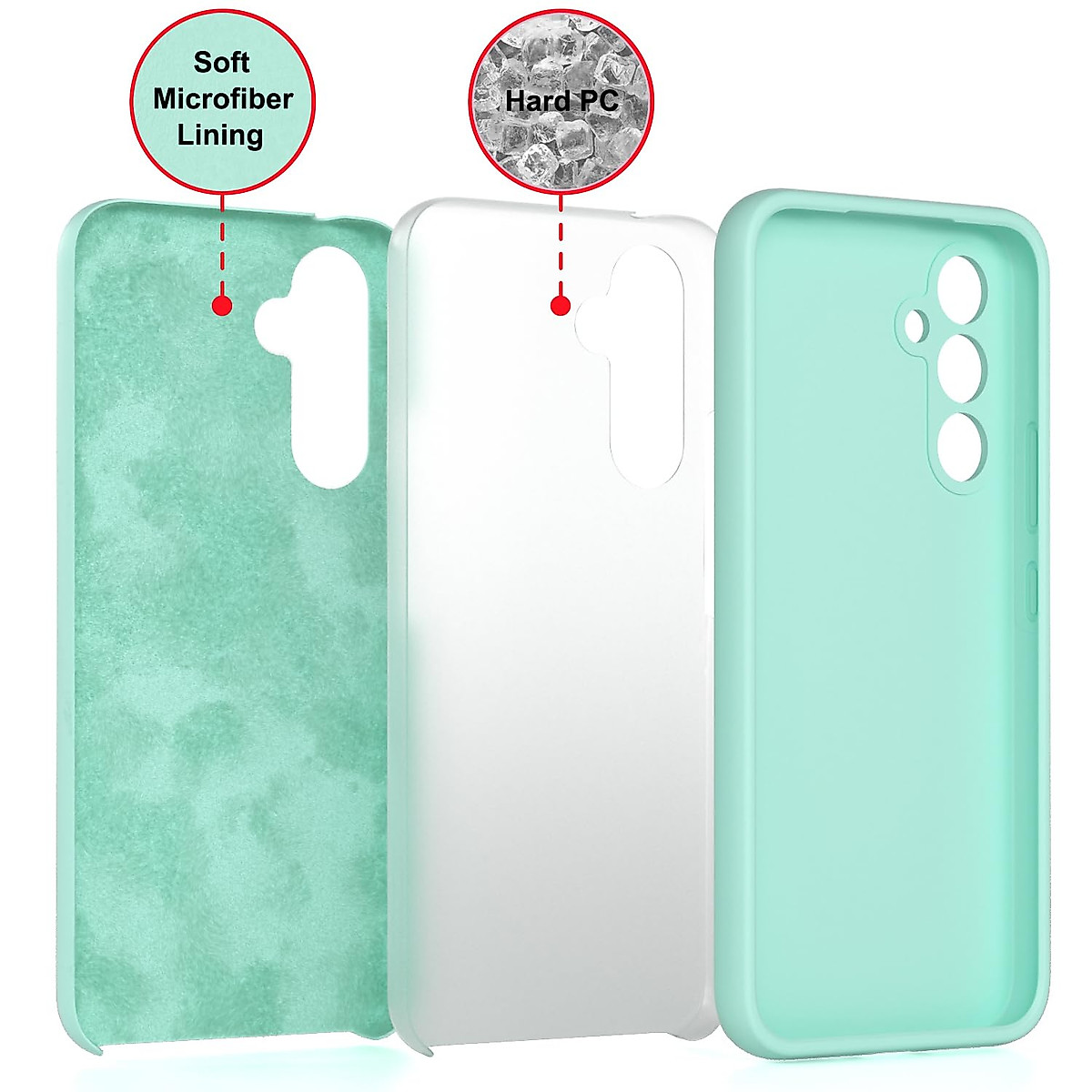 NUIMADL Galaxy A54 5G Case 6.4 inch, Soft Liquid Silicone Protective and Anti-Scratch Microfiber Lining Shockproof Compatible with A54 5G Cover (Green)