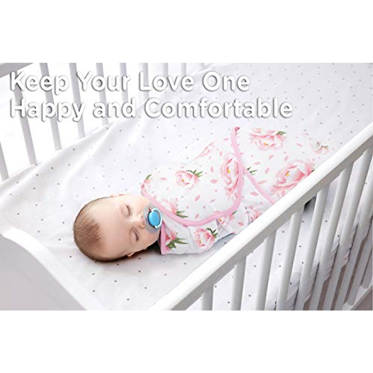 3-Pack Baby Swaddle Blanket Sleep Sacks, Newborn Swaddle Sack, Baby Swaddles 0-3 Months, Swaddles for Newborns, Baby Sleep Sack, Baby Swaddle Blanket Wrap, Pink Floral