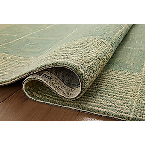 Loloi Chris Loves Julia x Francis Collection FRA-02 Green/Natural, Contemporary 9'-3" x 13' Area Rug