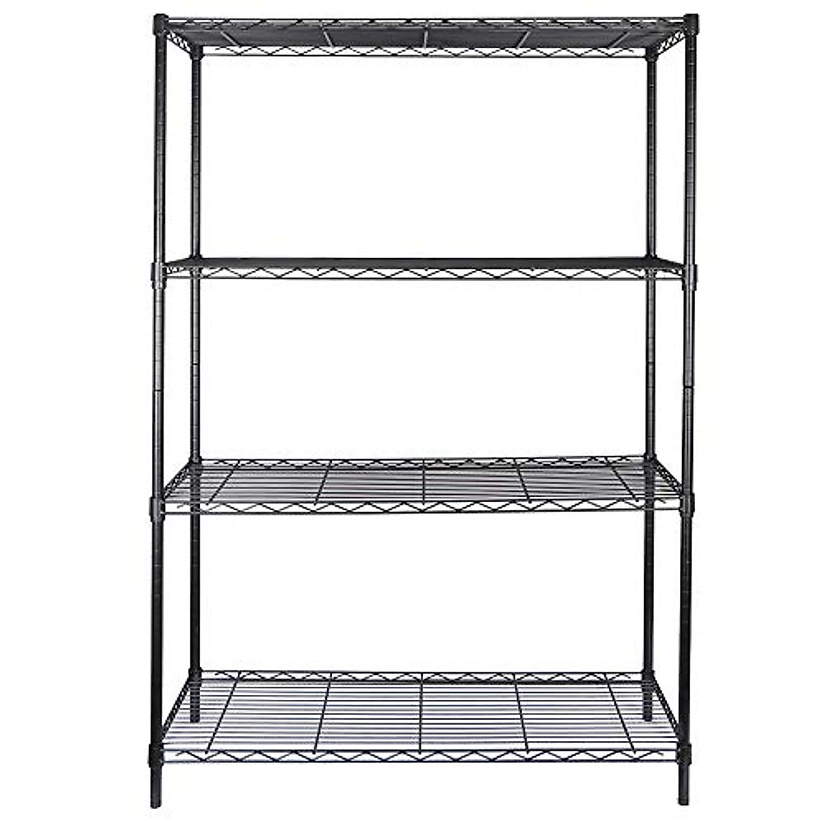 SUPER DEAL Black 4-Shelf Heavy Duty Storage Wire Shelving Unit for Restaurant Garage Pantry Kitchen Garage Rack (36L x 14W x 54H)